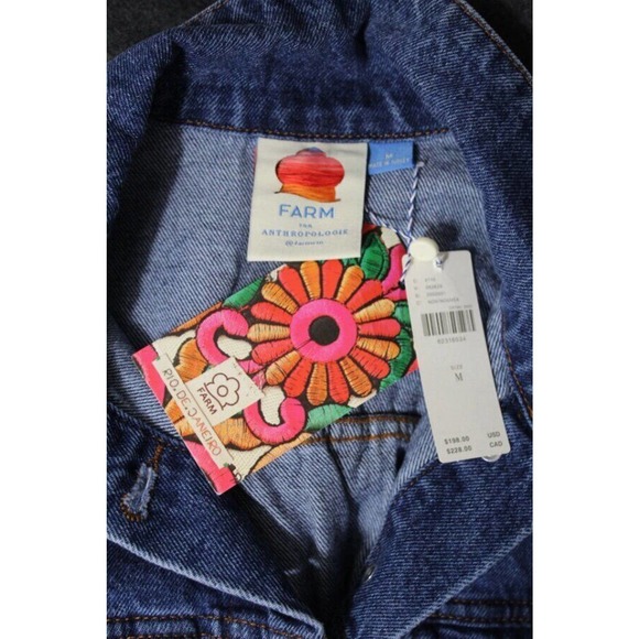 FARM Rio | Jackets & Coats | Farm Rio Sz M Medium Denim Jean Jacket ...